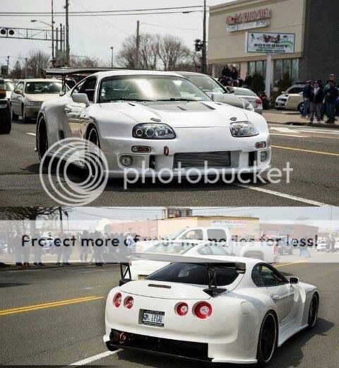 It's a bird! It's a plane! ....No, it's a Supra with an R35 rear end ...