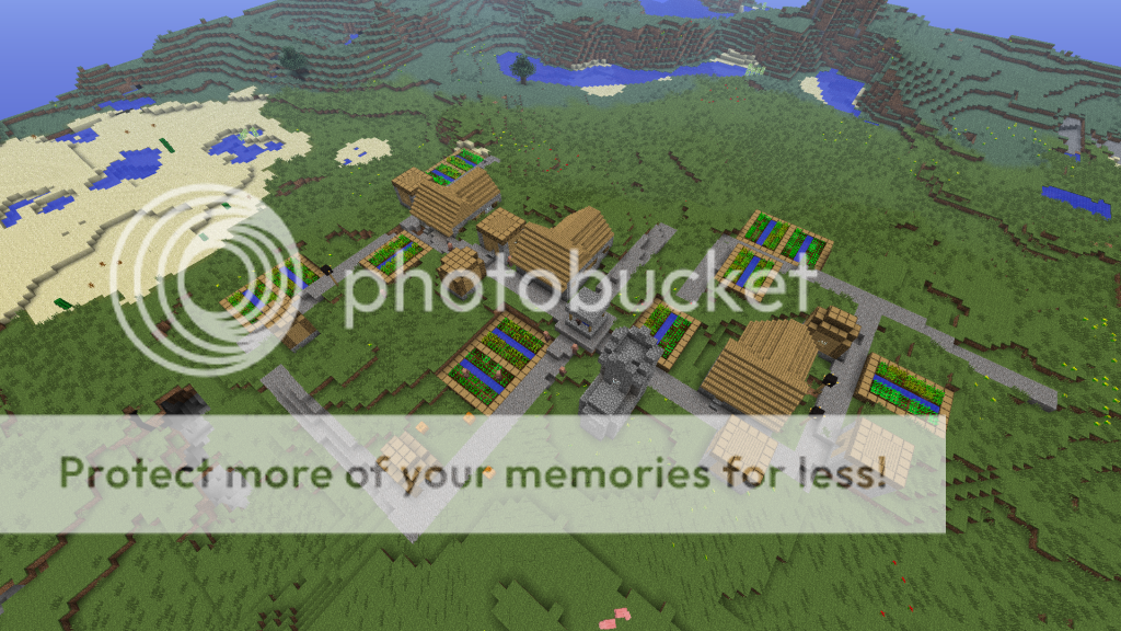 Village spawn, nearly every biome within 100 block radius + mushroom ...