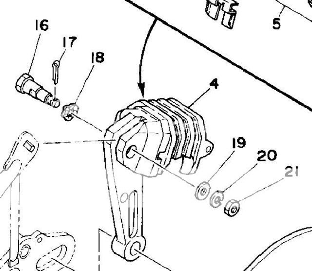 250E Rear Brake Assembly
