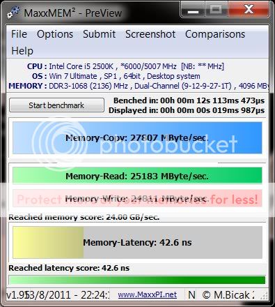 Sandy Bridge Maxxmem results let's compare? | Overclock.net